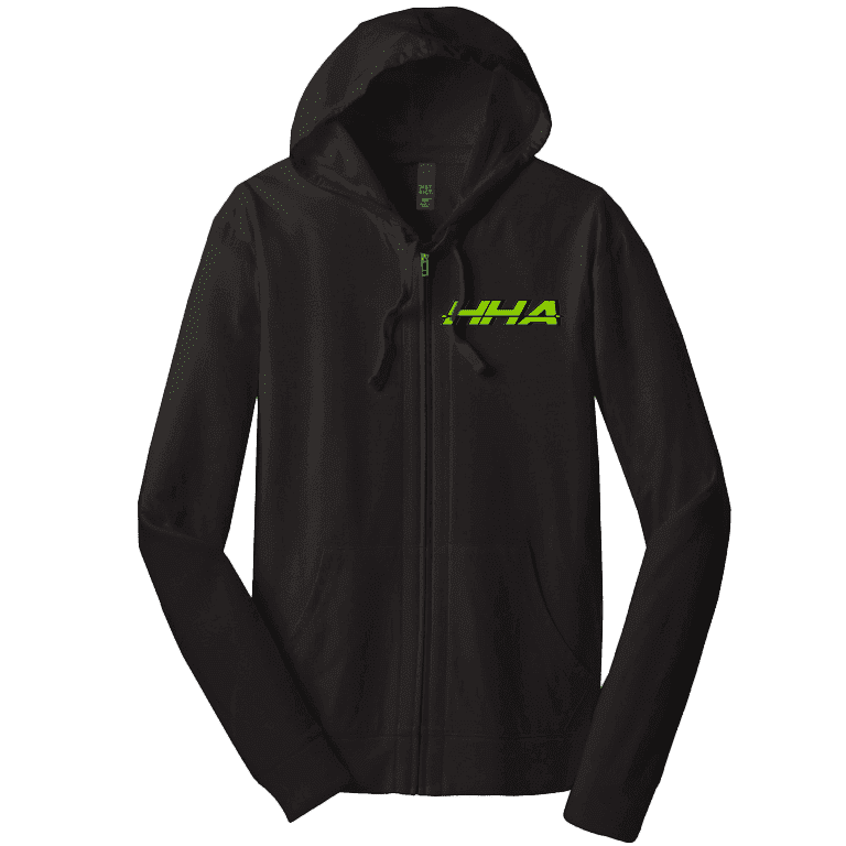 Black HHA Full Zip Hoodie | HHA Sports